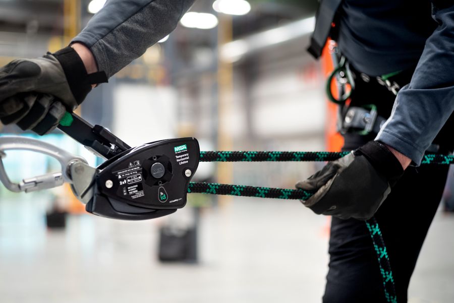 MSA Rope Temporary Horizontal Lifeline in Fall Protection | MSA Safety ...