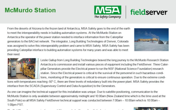 FieldServer: Building Automation | MSA Safety | United States