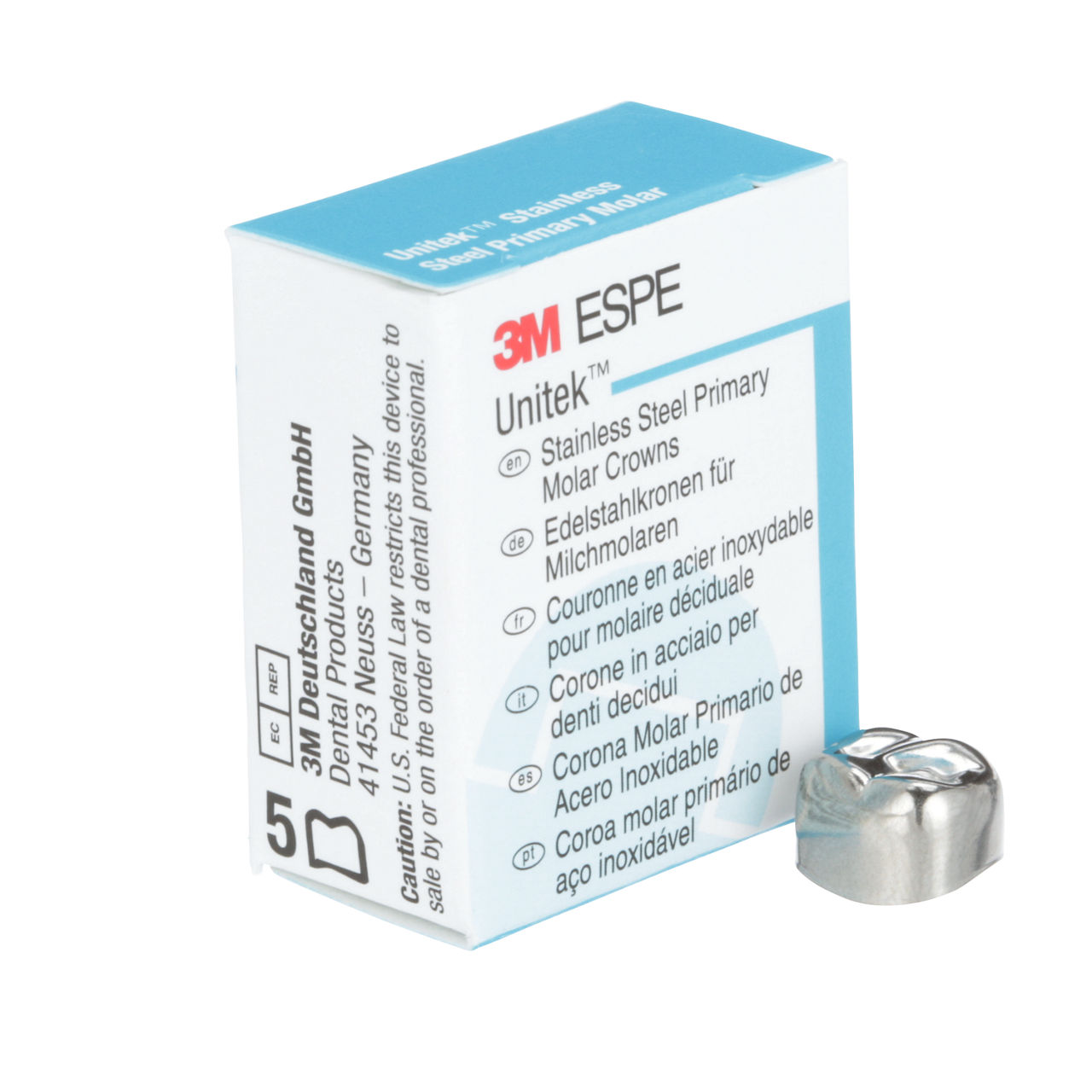 3M™ Unitek™ Stainless Steel Primary Molar Crowns, 900226, Upper ...
