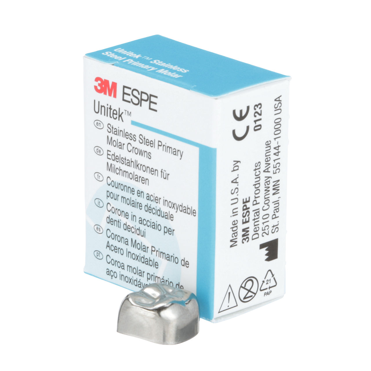 3M™ Unitek™ Stainless Steel Primary Molar Crowns, 900226, Upper ...