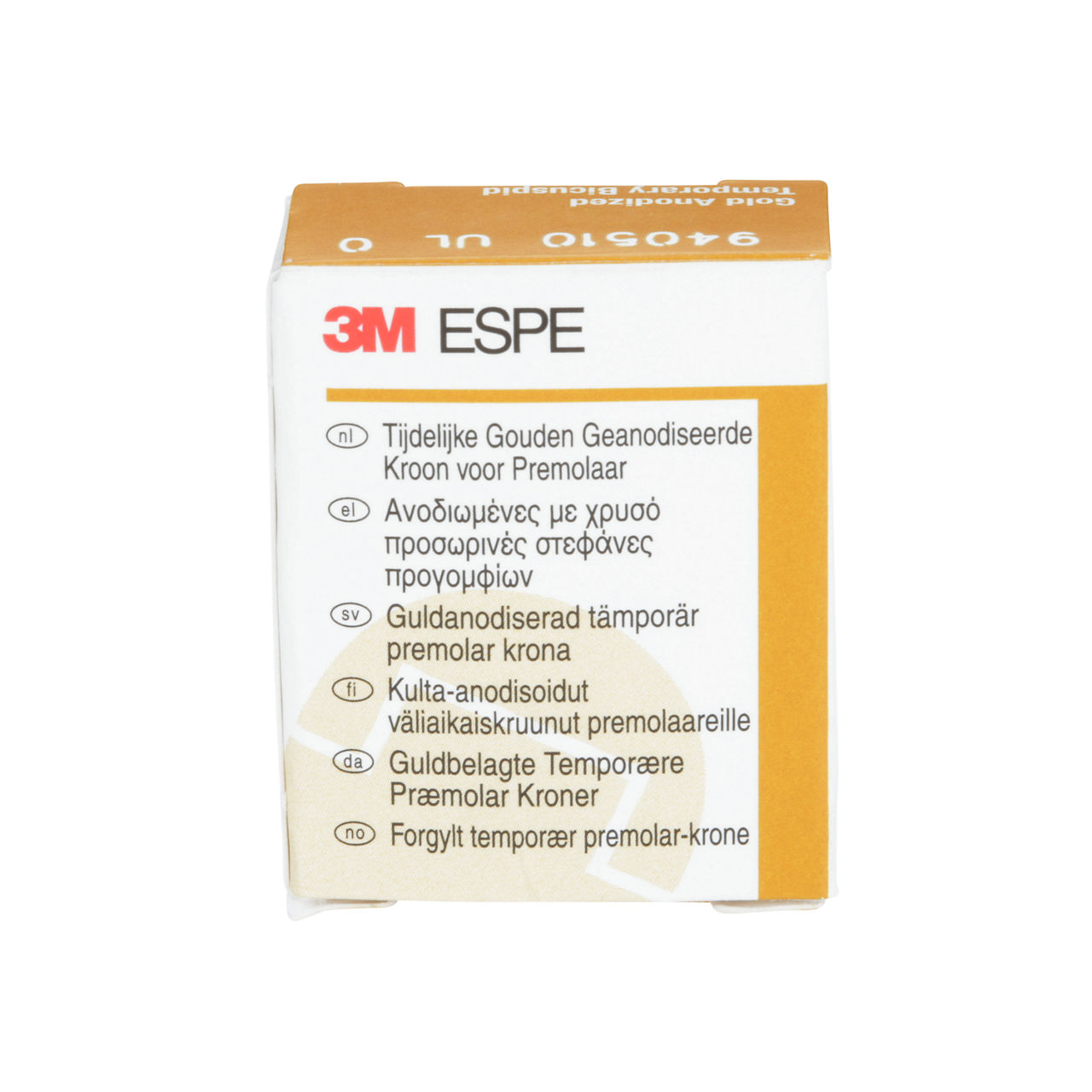3M™ Gold Anodized Temporary Bicuspid Crowns, 940510, Upper Left ...