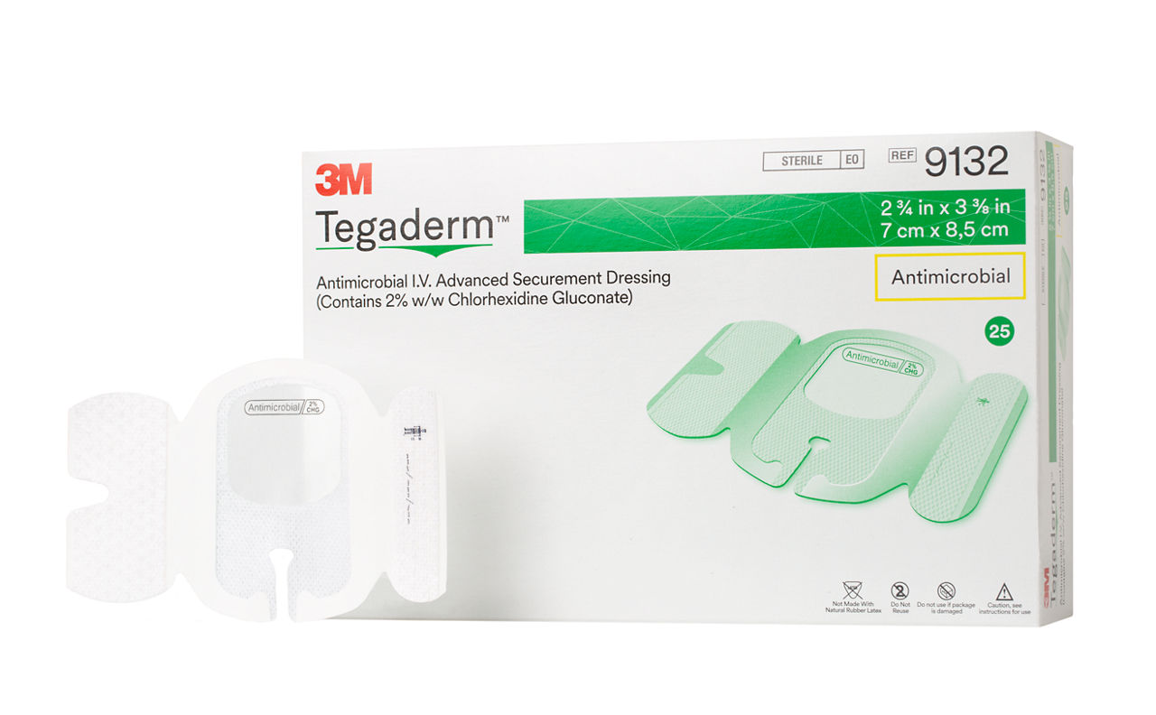 3M™ Tegaderm™ Antimicrobial I.V. Advanced Securement Dressing 9132 | Solventum