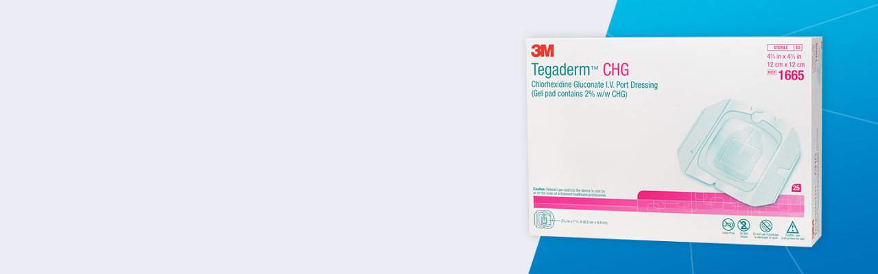 3M™ Tegaderm™ CHG Chlorhexidine Gluconate I.V. Port Dressing | Solventum