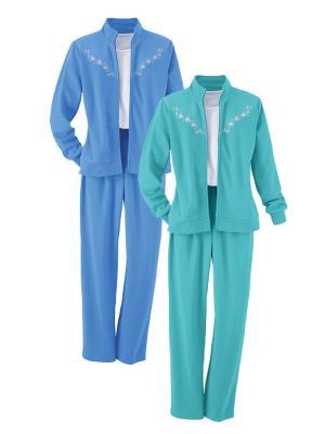 Embroidered Fleece Active Set – Youshare