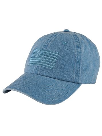 American Flag Washed Denim Cap - Blair