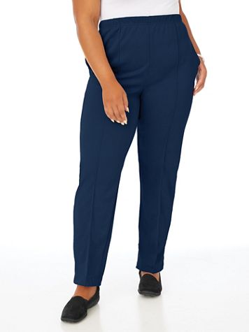 Double Knit Stitched Crease Pants - Blair