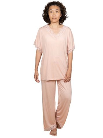 Lace Trim Pajama Set - Blair