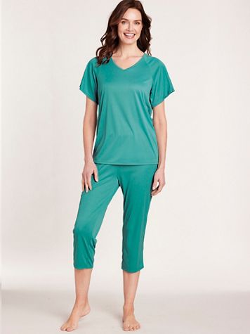 Silky Knit Capri Pajamas - Blair