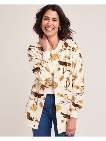 Scandia Fleece Print Snap Jacket - Blair