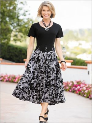 Floral Burst Dress | Drapers & Damons