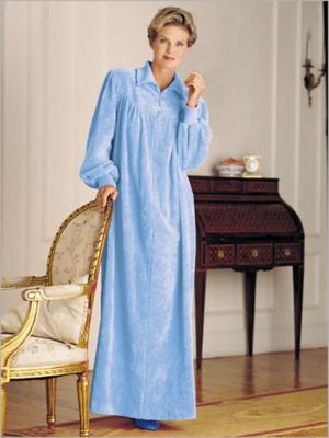 Chenille Zip-front Robe by Brownstone Studio® | Draper's & Damon's