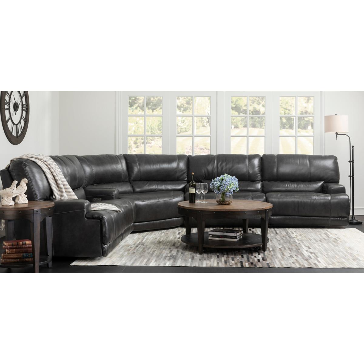 Dash Leather 3 Piece Power Reclining Sectional