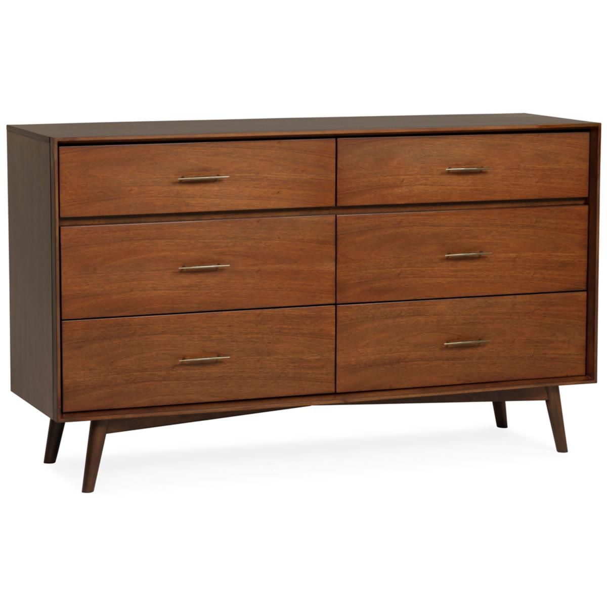 Mid Century Eliot Six Drawer Dresser
