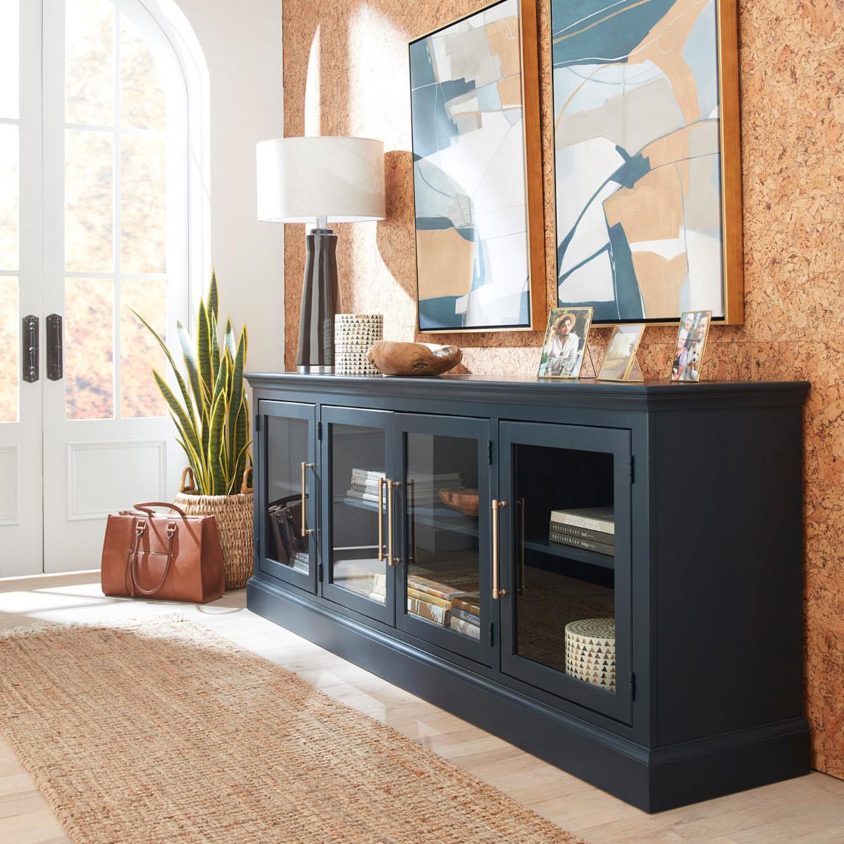 Byron 84 Inch Console Blue