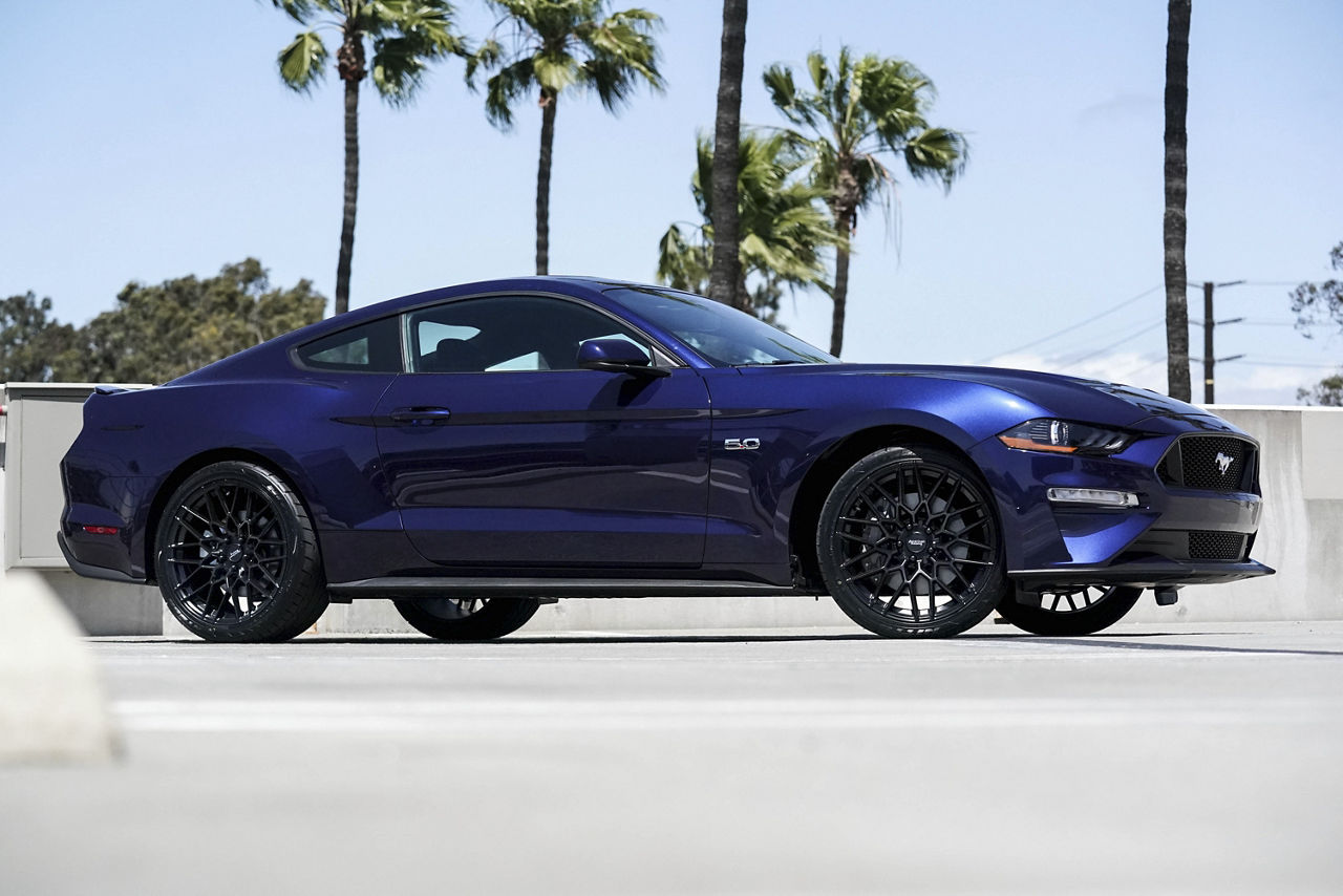 2018 Ford Mustang GT - American Racing BARRAGE - Black | Wheel Pros