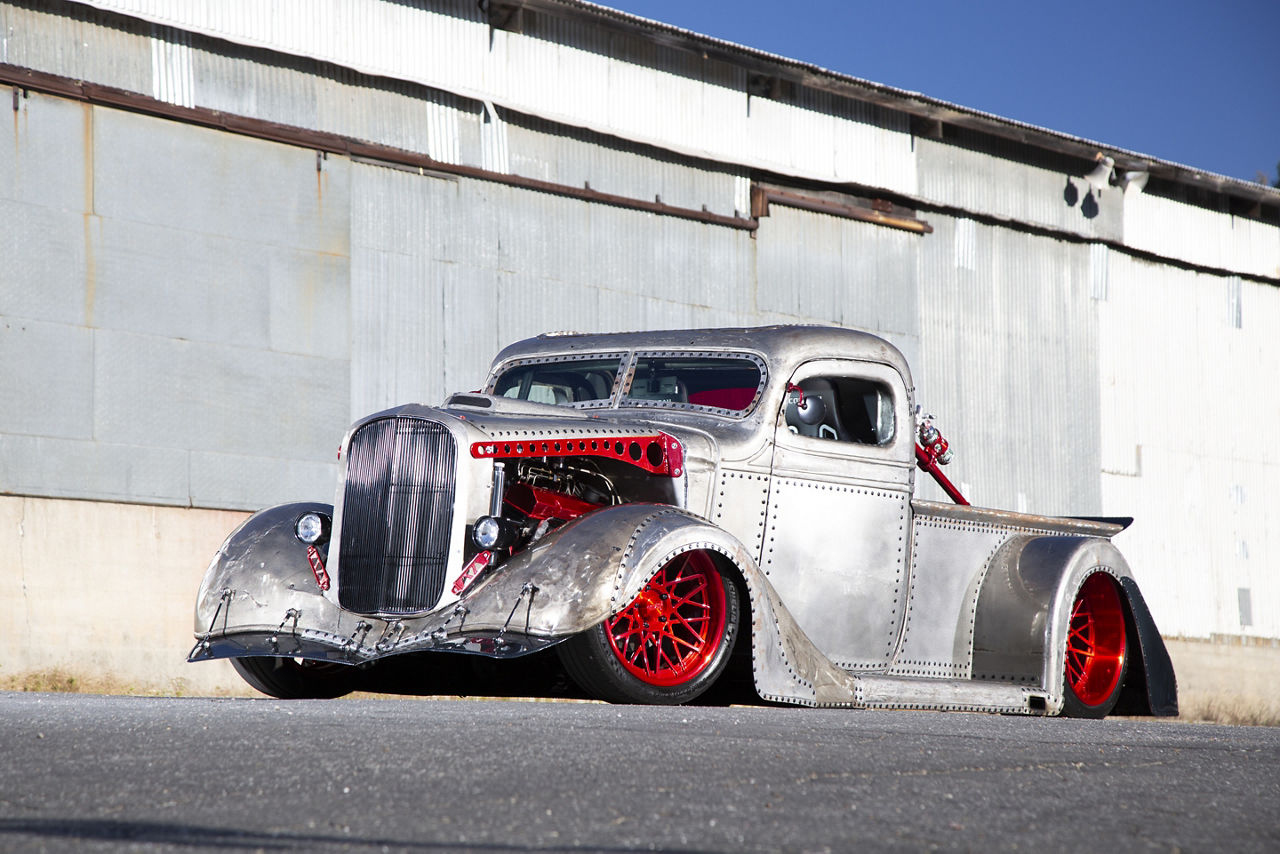 1935 Chevrolet Pickup - American Racing VF502 - Red | American Racing