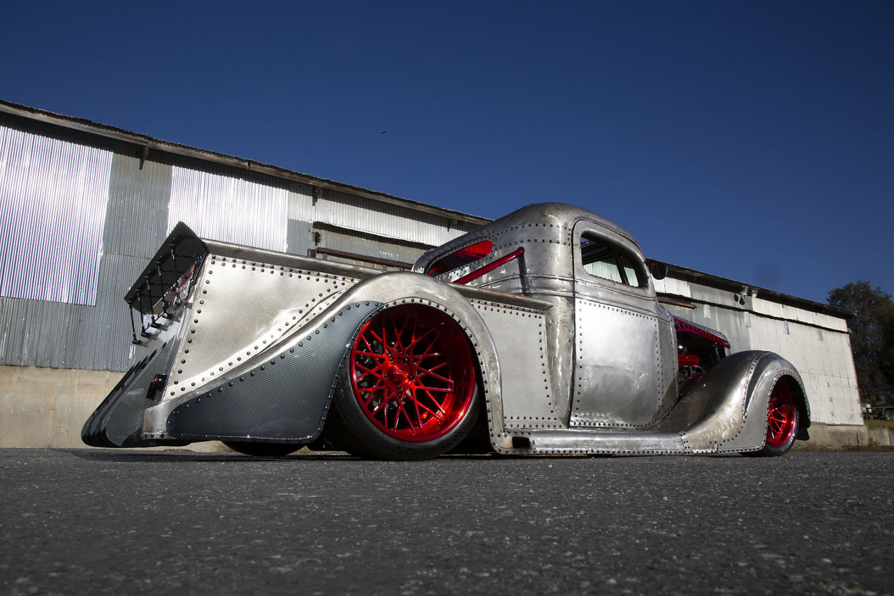 1935 Chevrolet Pickup - American Racing VF502 - Red | American Racing