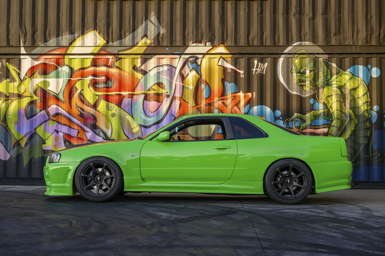 1995 Nissan R34 Skyline - Motegi BATTLE - Black | Wheel Pros