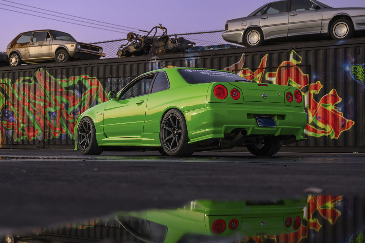 1995 Nissan R34 Skyline - Motegi BATTLE - Black | Wheel Pros