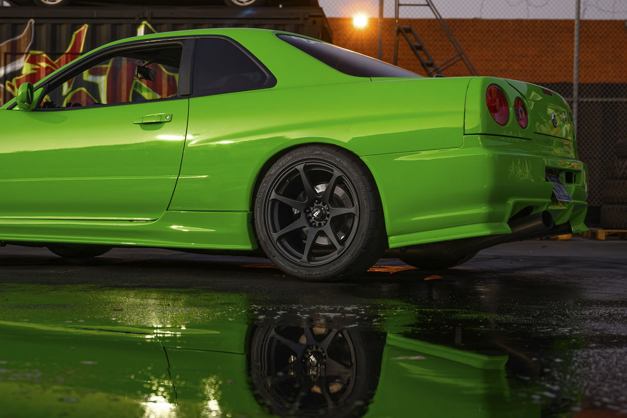 1995 Nissan R34 Skyline - Motegi BATTLE - Black | Wheel Pros