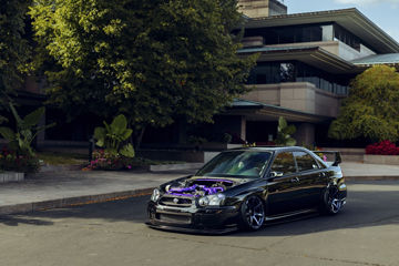 2005 Subaru WRX STI - Motegi BATTLE - Blue | Motegi Wheels