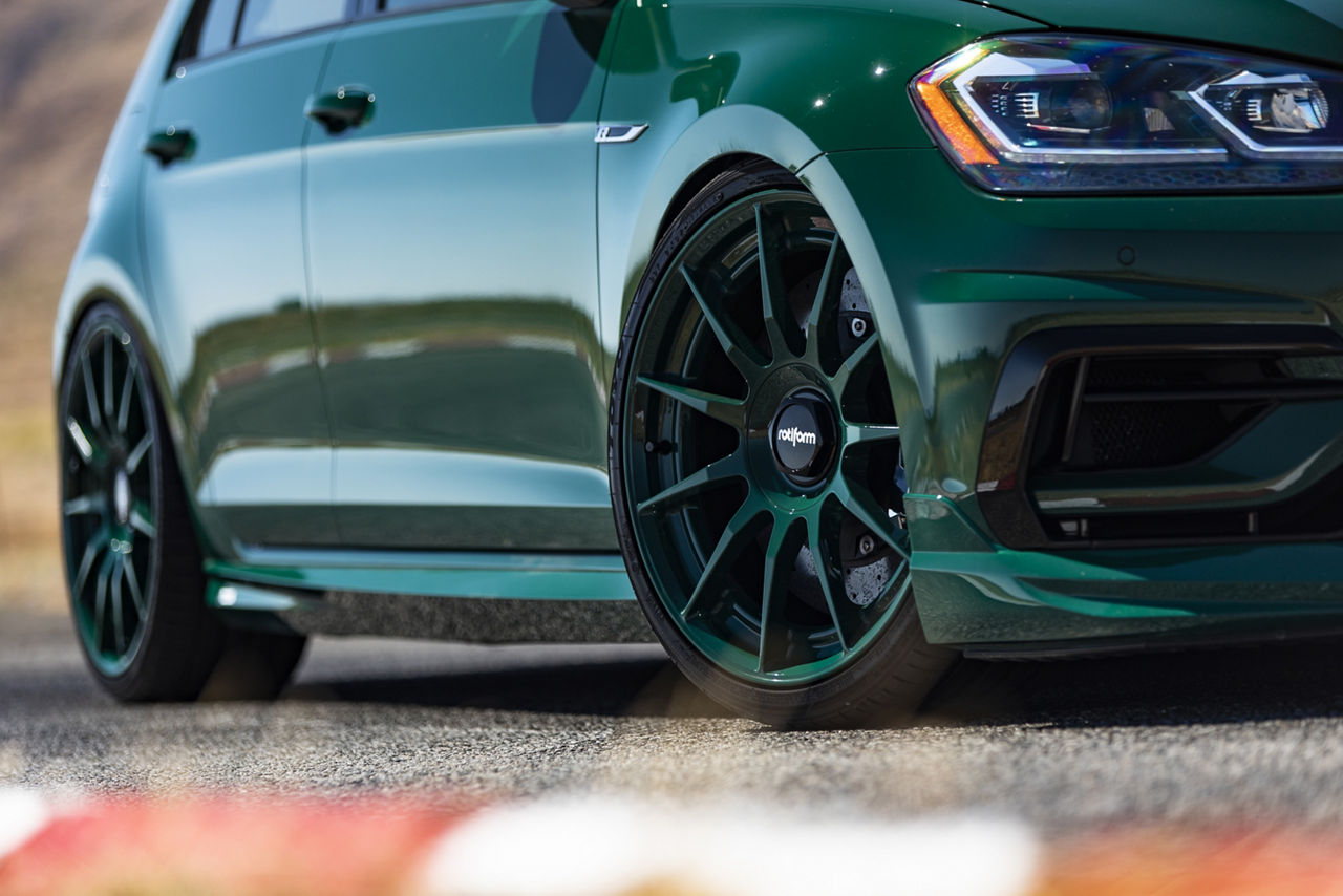 2017 Volkswagen Golf - Rotiform DTM - Green | Wheel Pros