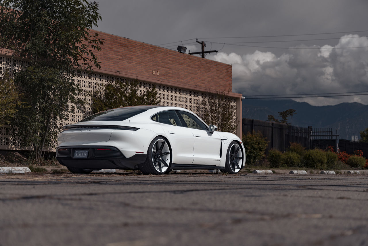 2022 Porsche Taycan - Rotiform FRA - White | Wheel Pros