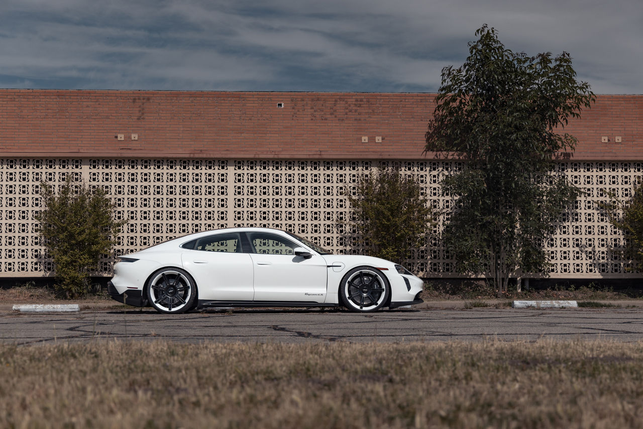 2022 Porsche Taycan - Rotiform FRA - White | Wheel Pros
