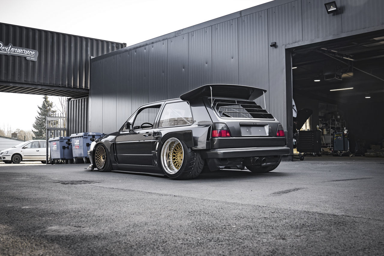 1986 Volkswagen Golf - Rotiform LHR - Gold | Wheel Pros
