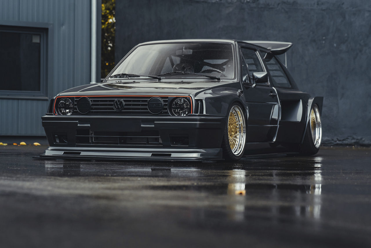 1986 Volkswagen Golf - Rotiform LHR - Gold | Rotiform