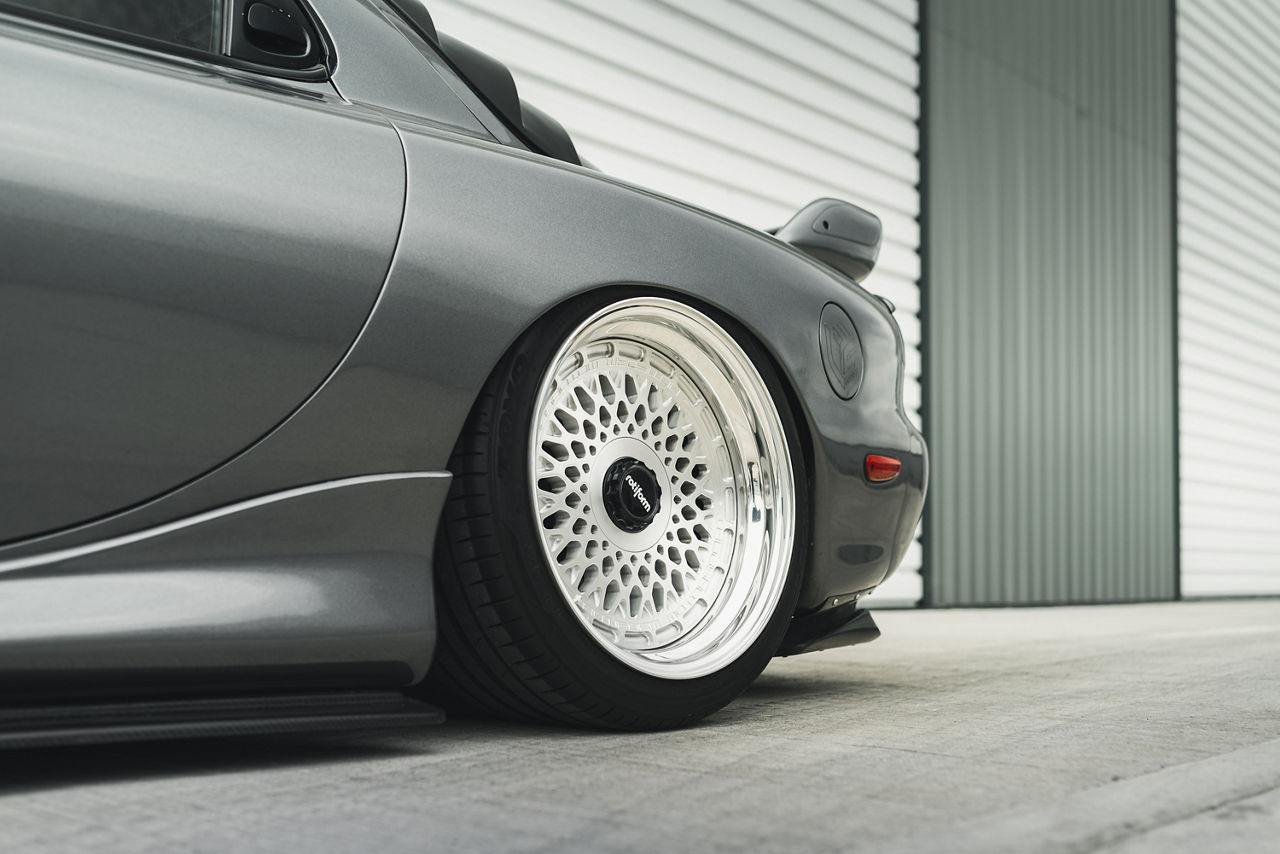 1994 Mazda RX7 - Rotiform LHR-M - Brushed | Wheel Pros