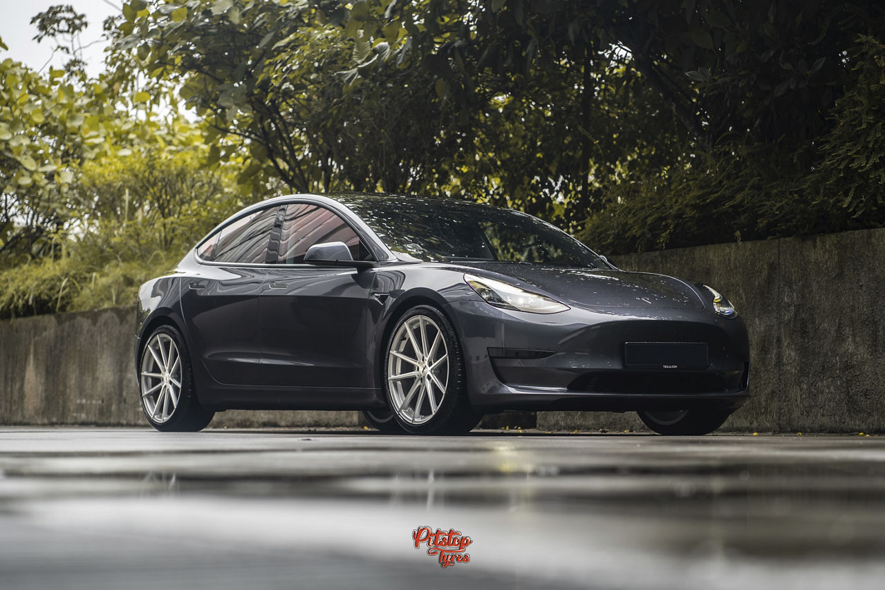 2018 Tesla Model 3 - TSW BATHURST - Silver | Wheel Pros