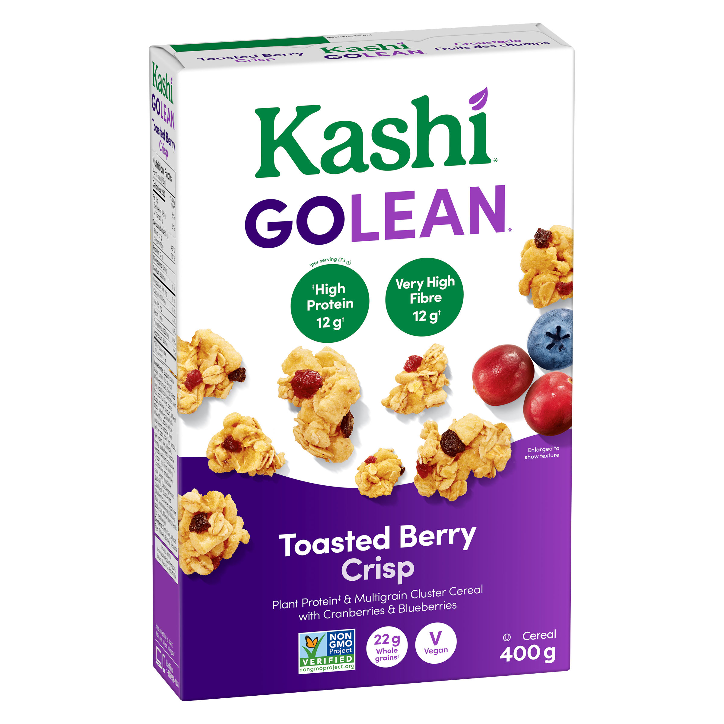 Kashi Go Lean Crisp Kashi Go Toasted Berry Crisp Cereal, 14 Oz
