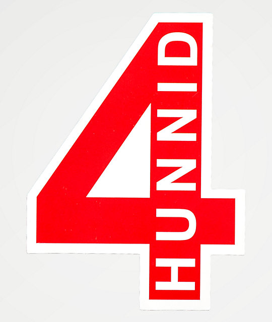 4Hunnid Red Sticker | Zumiez